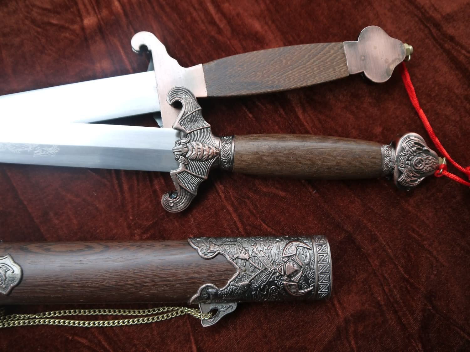 Longquan sword/China's Double-Sword/Rosewood Scabbard/Stainless Steel ...