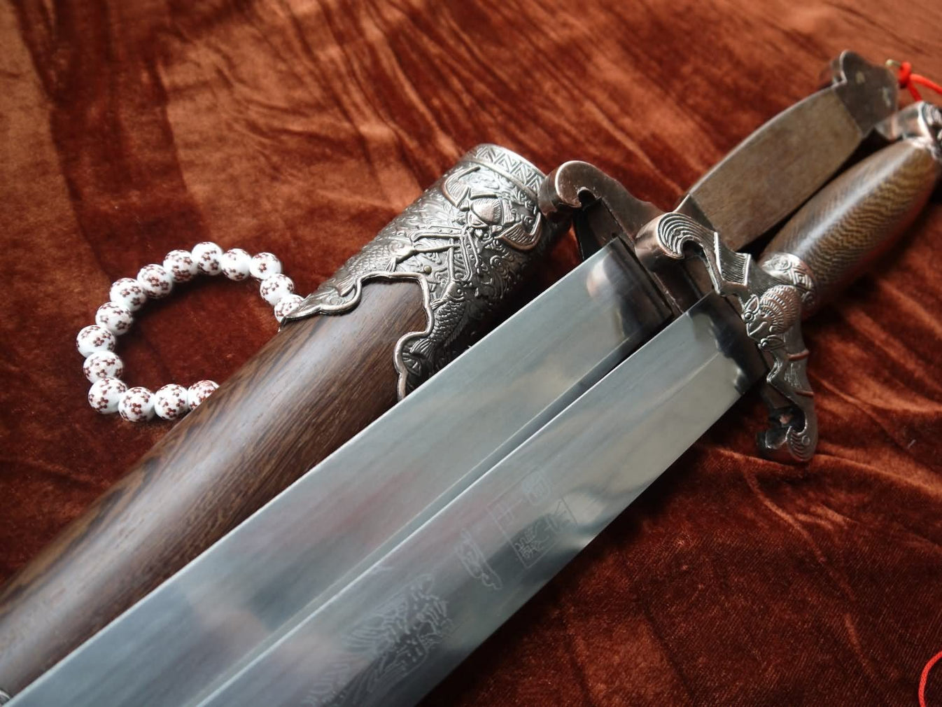 Longquan sword/China's Double-Sword/Rosewood Scabbard/Stainless Steel ...