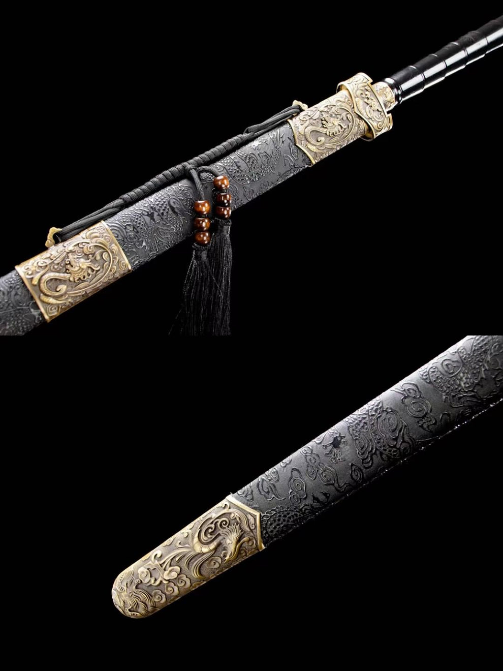 Traditional Chinese Han Sword with High Carbon Steel Etched Blade ...