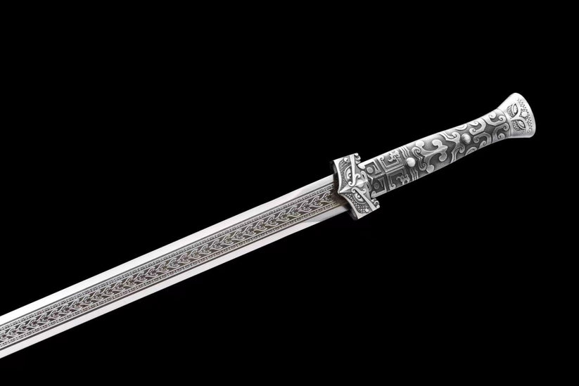 LOONGSWORD High Manganese Steel Etched Blade, Solid Wood scabbard ...