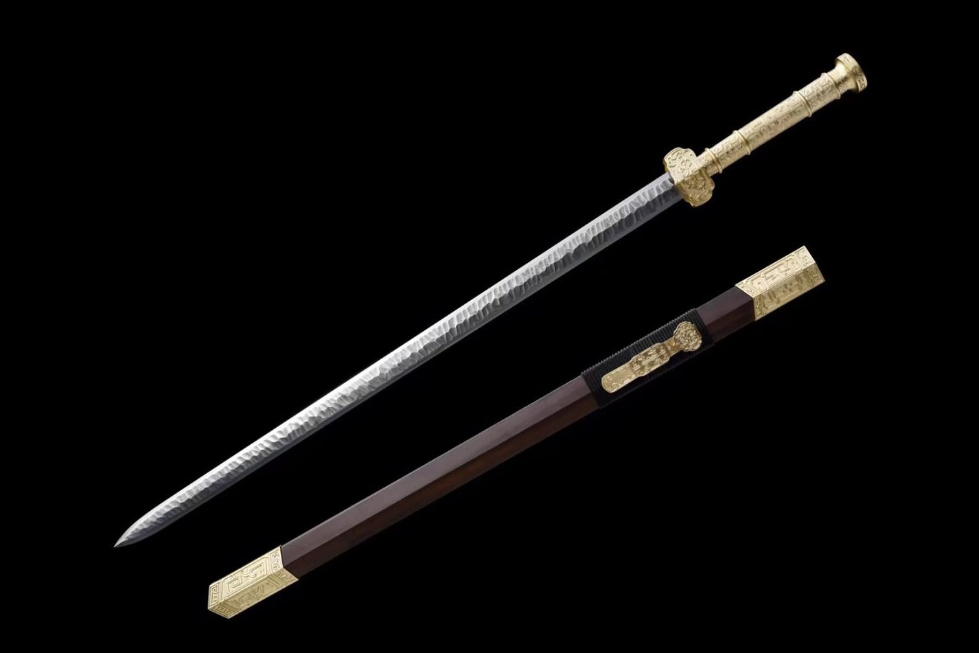 Premium Chinese Ruyi Sword - Hand-Forged Damascus Steel Blade – Chinese ...
