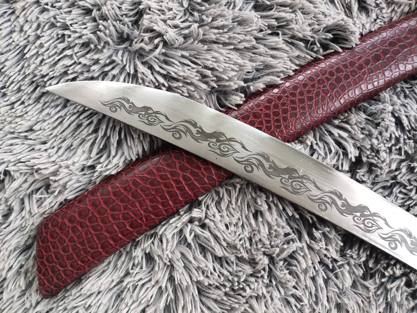 LOONGSWORD High Carbon Steel Etch Blade Chinese Handmade Sword ...