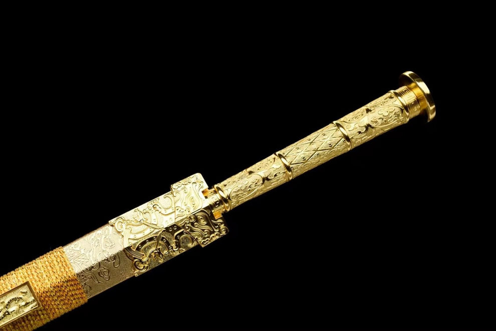 LOONGSWORD Chinese Han jian Sword-Forged High Manganese Steel Blade ...