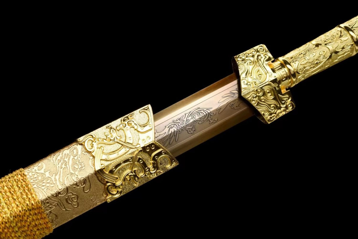 LOONGSWORD Chinese Han jian Sword-Forged High Manganese Steel Blade ...