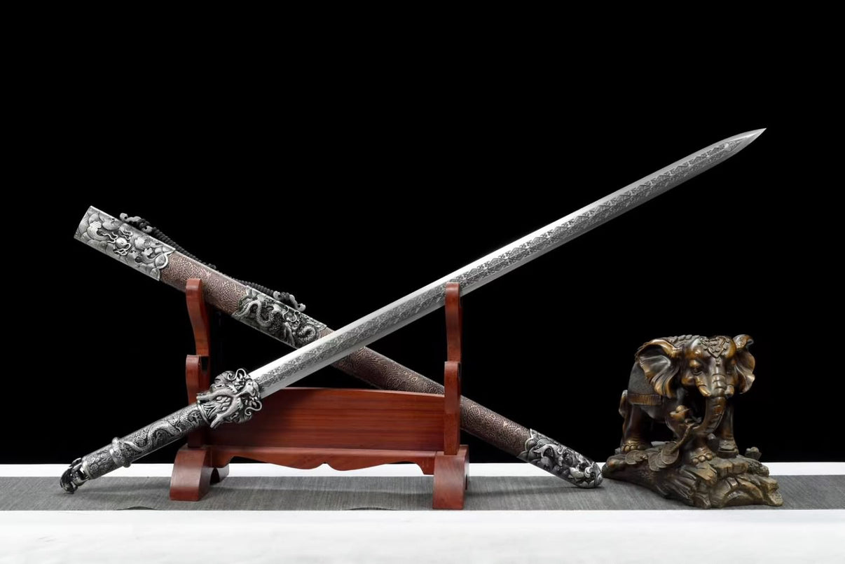 LONGSWORD Handcrafted Dragon King Swords with Forged Blades – Chinese ...