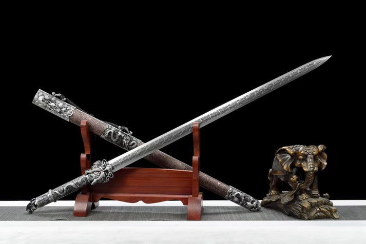 LONGSWORD Handcrafted Dragon King Swords with Forged Blades – Chinese ...