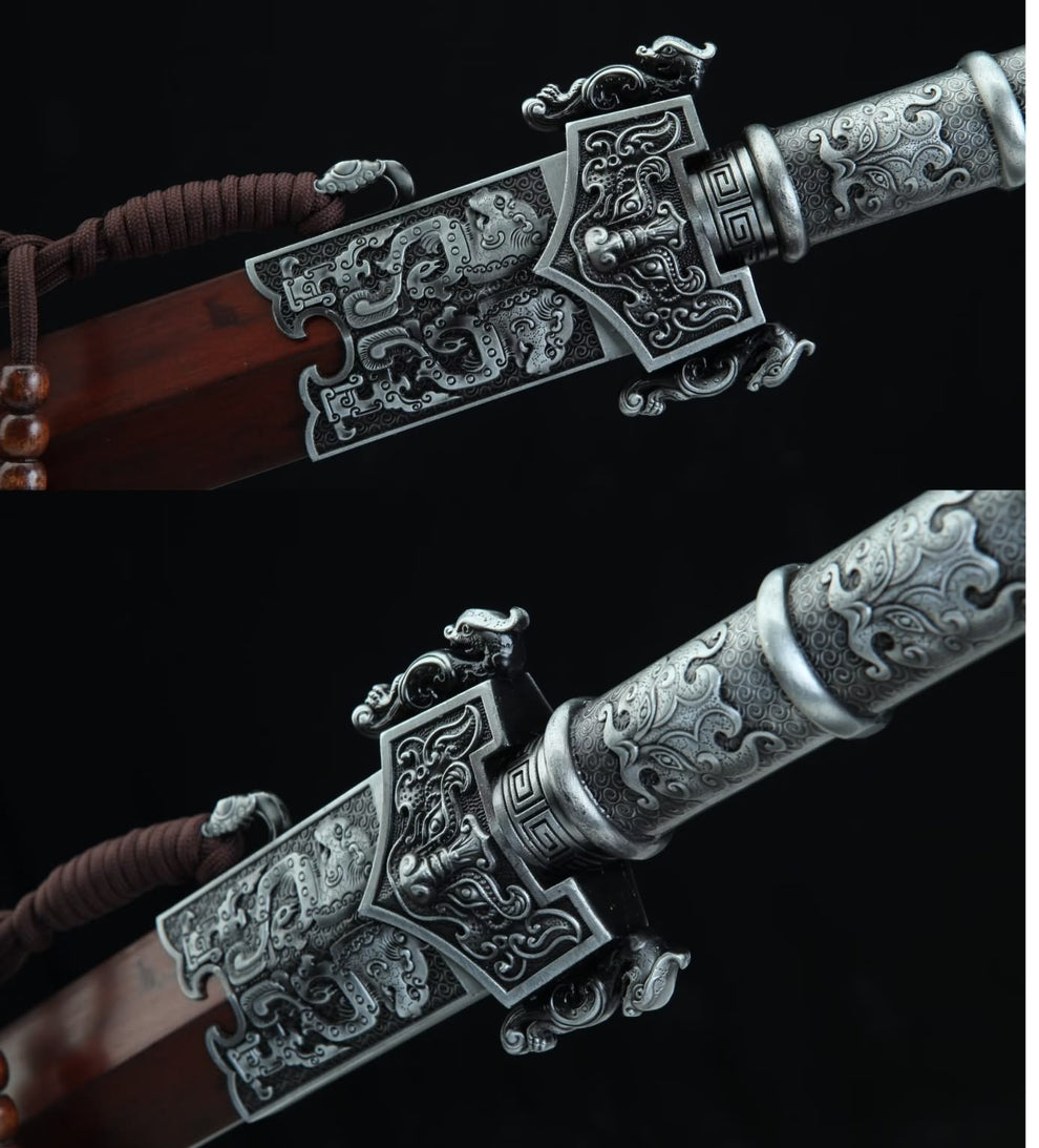 Chinese Sword Han jian Swords Real(Forged Damascus Steel LOONGSWORD ...