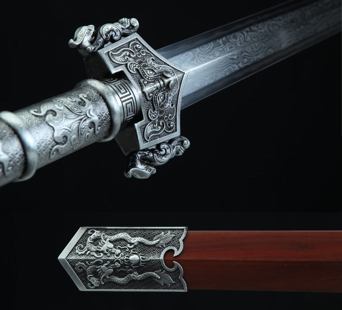 Chinese Sword Han jian Swords Real(Forged Damascus Steel LOONGSWORD – Chinese Sword store