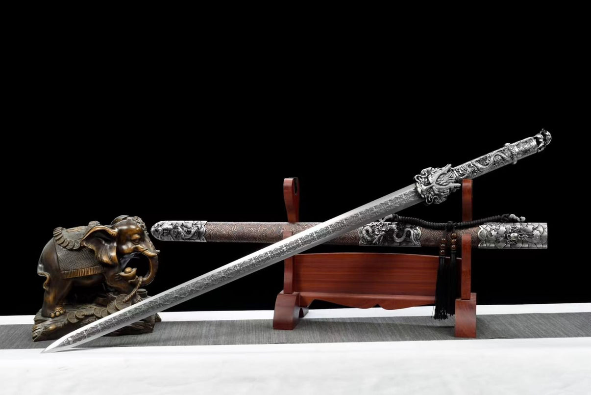 LONGSWORD Handcrafted Dragon King Swords with Forged Blades – Chinese ...