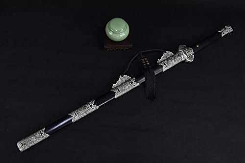 Chinese Swords,Tang dao,Hand Forged Stainless Steel Blade,Black Wood ...