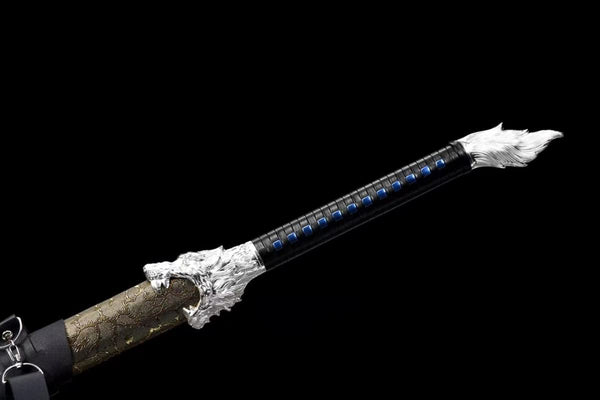 Chinese Sword,Wolf Head Camping Knife,Forged Blades,Alloy Fittings ...