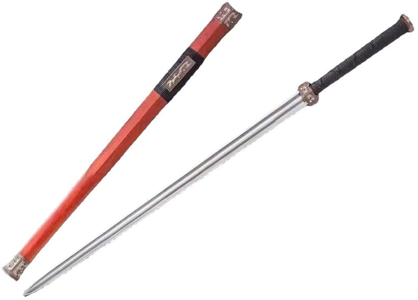 Swords,Forged Damascus Steel Sword,Battle Ready,Heat Tempered – Chinese ...