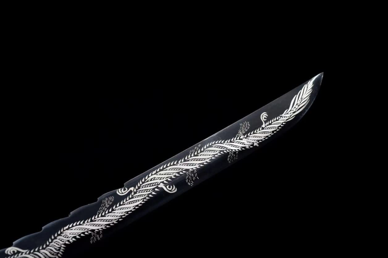 Loong Broadsword(Forged High Carbon Steel Etch Blade) Battle Ready ...