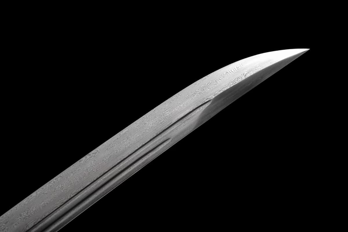 Chinese Sword,Broadsword Real(Forged Damascus Steel Blade,Rosewood ...
