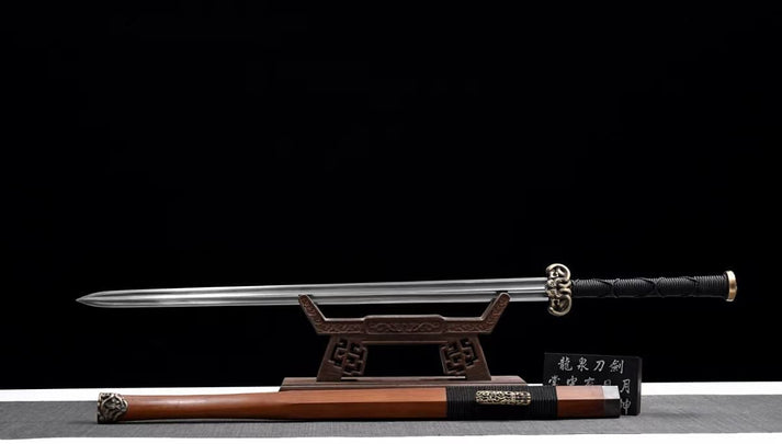 Han Sword Damascus Steel bade,Brass fittings Battle Ready,Chinese Sword ...