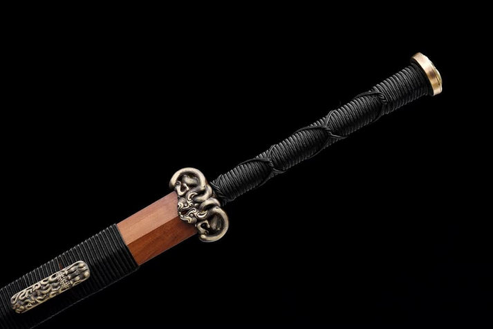 Han Sword Damascus Steel bade,Brass fittings Battle Ready,Chinese Sword ...