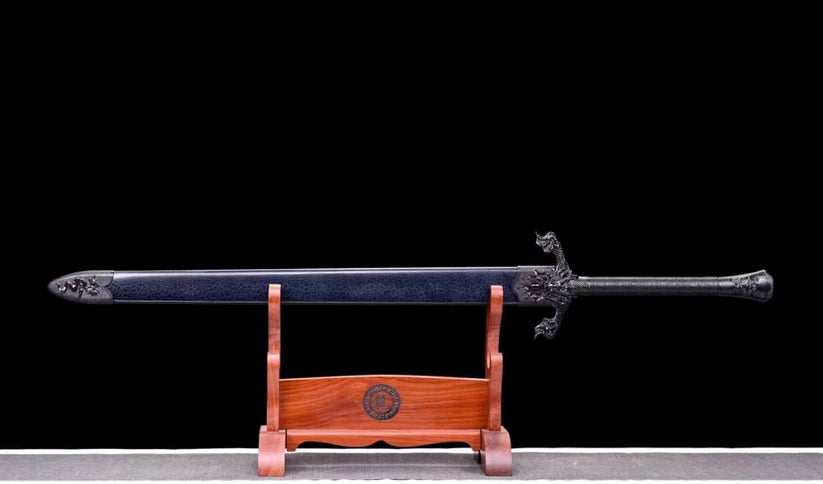 Chinese Sword,Flying Dragon Jian(Forged Blades,Solid Wood Scabbard ...