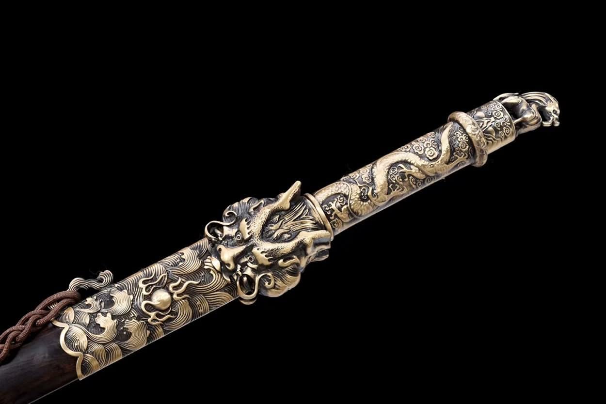 Chinese Swords,Dragon King Sword Real,Forged Damascus Steel Blades ...