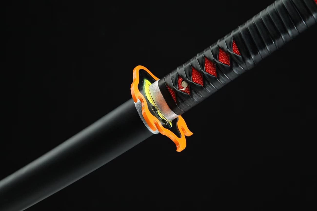 Cosplay Demon Slayer Samurai Sword Forged Medium Carbon Steel Katana ...