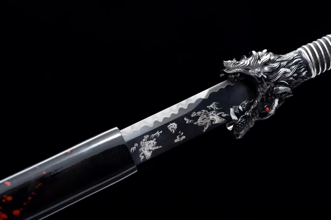 Chinese Sword,Wolf Head Knife(Forged High Carbon Steel Blades,Alloy ...