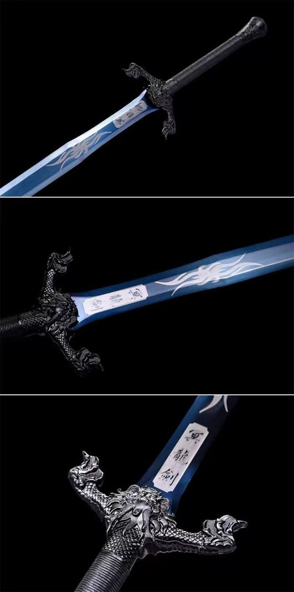 Chinese Sword,Flying Dragon Jian(Forged Blades,Solid Wood Scabbard ...