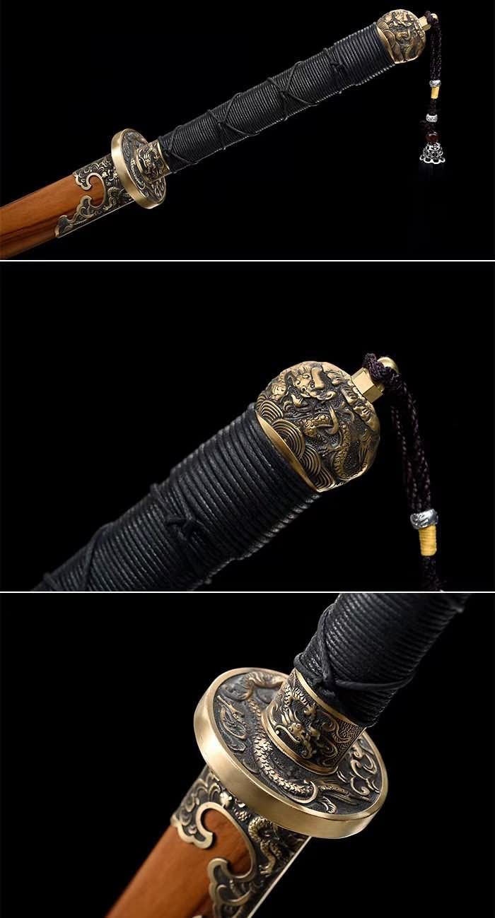 Chinese Sword,Broadsword Real(Forged Damascus Steel Blade,Rosewood ...