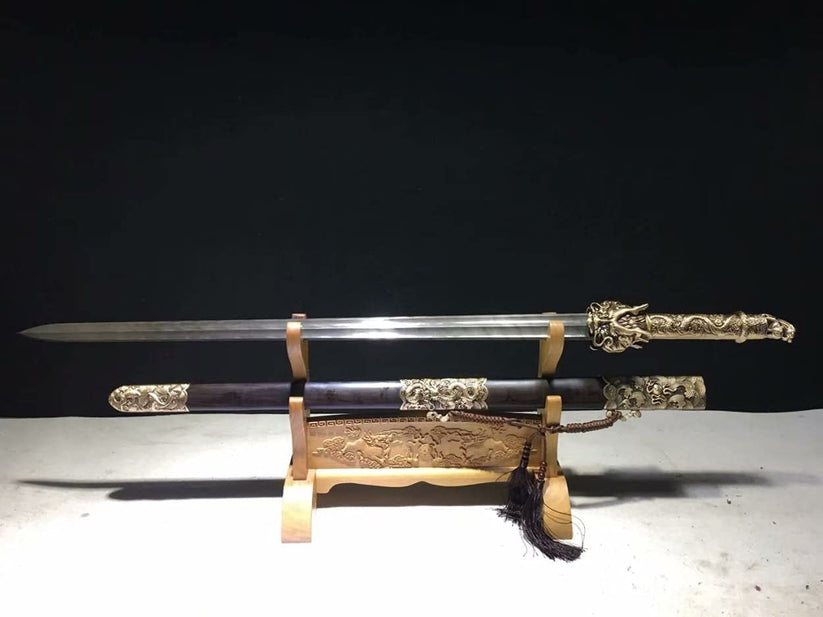 Chinese Swords,Dragon King Sword Real,Forged Damascus Steel Blades ...