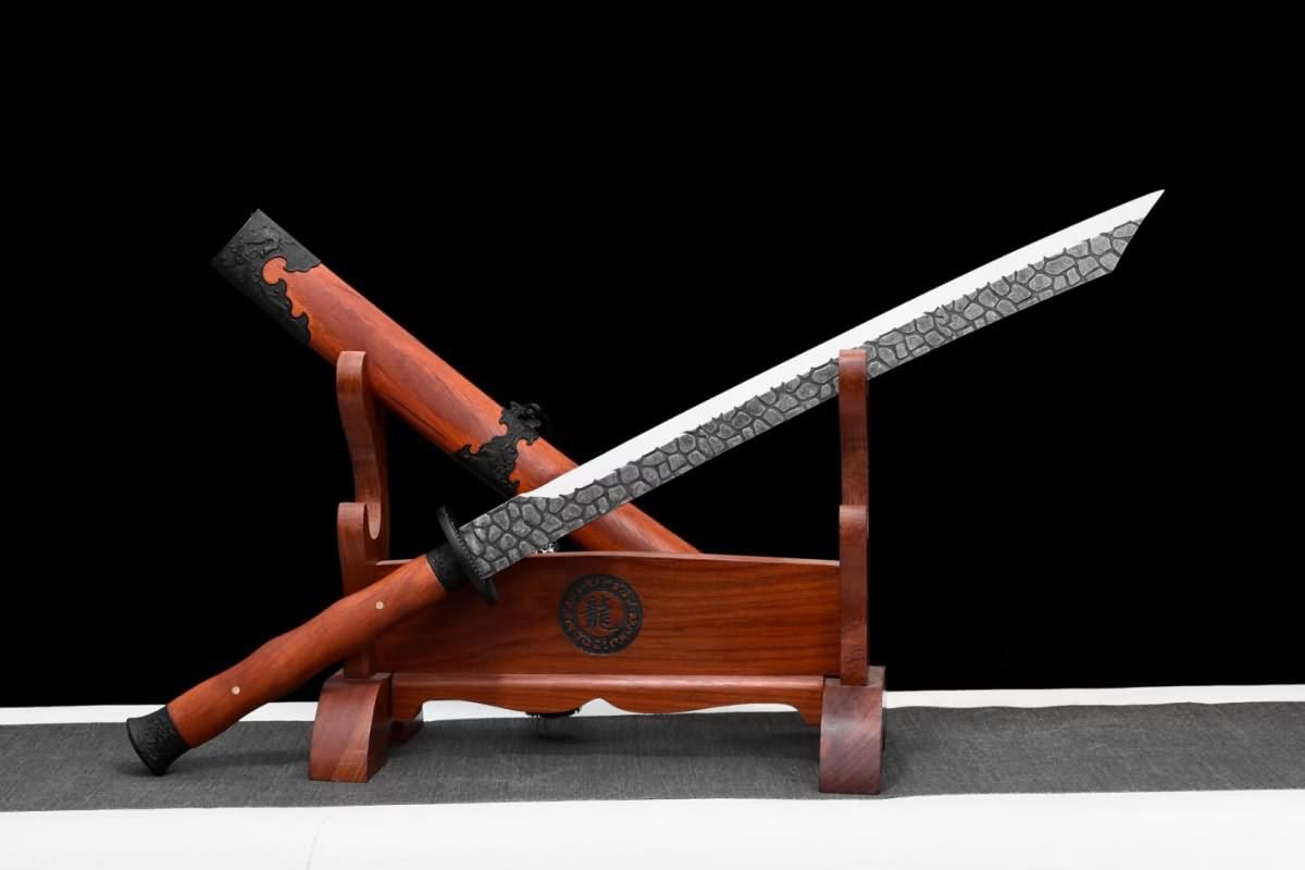 Chinese Sword,Broadsword,high Carbon Steel Etch Blade,Redwood Scabbard ...