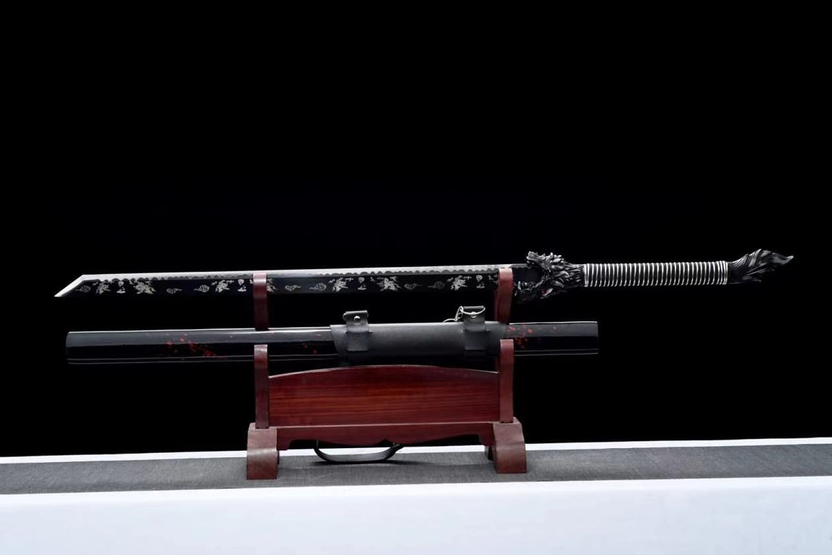 Chinese Sword,Wolf Head Knife(Forged High Carbon Steel Blades,Alloy ...