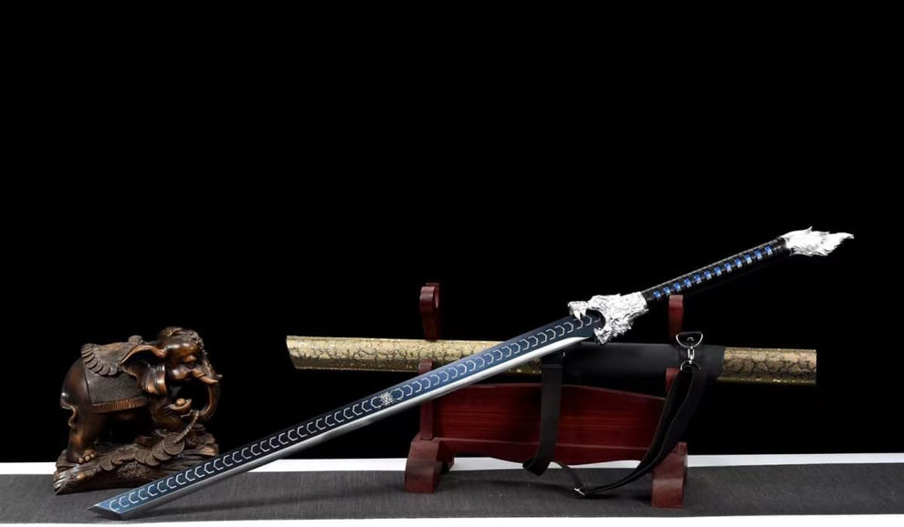 Chinese Sword,Wolf Head Camping Knife,Forged Blades,Alloy Fittings ...