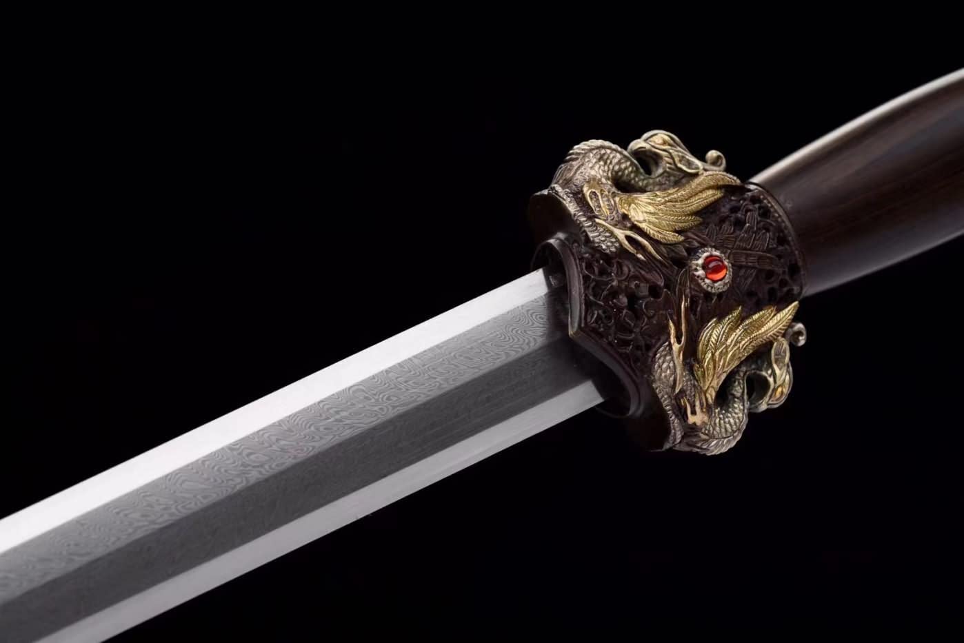 Chinese Sword,Vermilion Bird Swords,Battle Ready,Forged Damascus ...