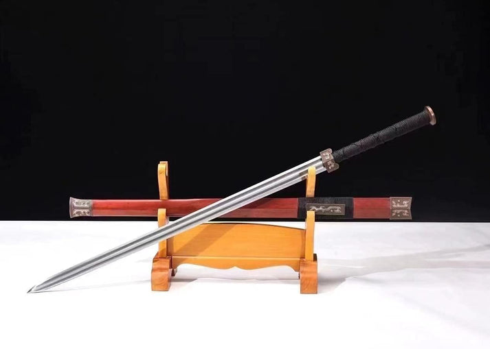 Swords,Forged Damascus Steel Sword,Battle Ready,Heat Tempered – Chinese ...