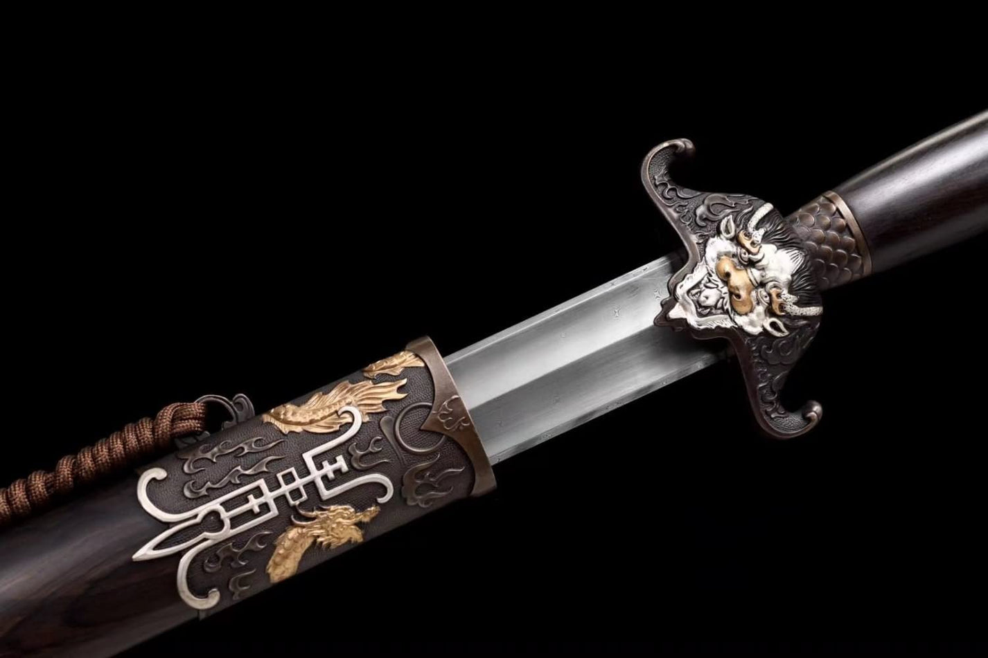 Bat Sword Real,Forged Damascus Steel Blades,Brass Fittings – Chinese ...