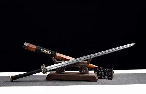 Han Sword Damascus Steel bade,Brass fittings Battle Ready,Chinese Sword ...