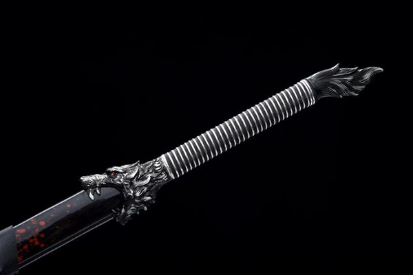 Chinese Sword,Wolf Head Knife(Forged High Carbon Steel Blades,Alloy ...