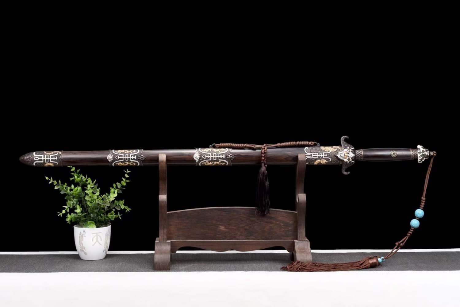 Bat Sword Real,Forged Damascus Steel Blades,Brass Fittings – Chinese ...