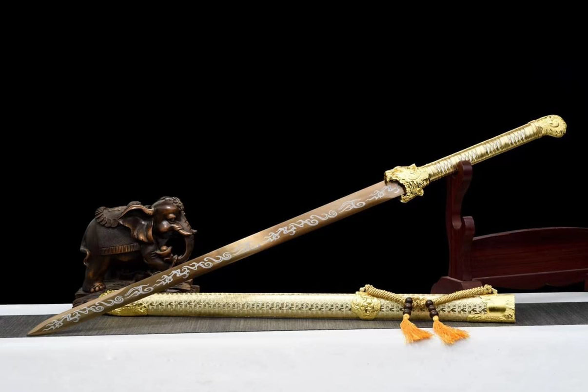 Chinese Sword,Tiger Swords Real(Forged High Carbon Steel Etched Blade ...