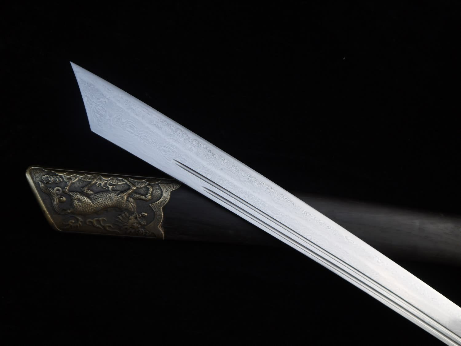 Chinese sword/Qing Dynasty broadsword/Damascus steel blade – Chinese ...
