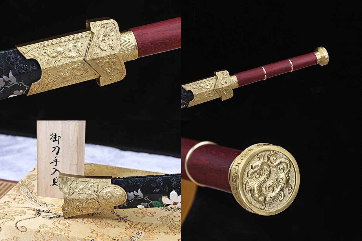 Han Sword Real,Forged High Carbon Steel Etch Blades,Battle Ready ...