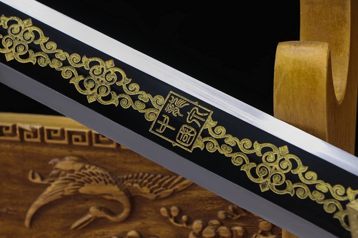 Han Sword Real,Forged High Carbon Steel Etch Blades,Battle Ready ...