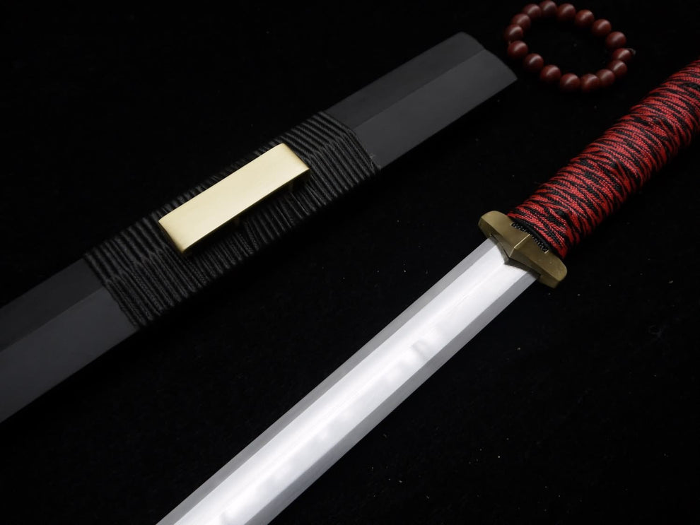 Han sword/High manganese steel surface eight/Black wood scabbard ...