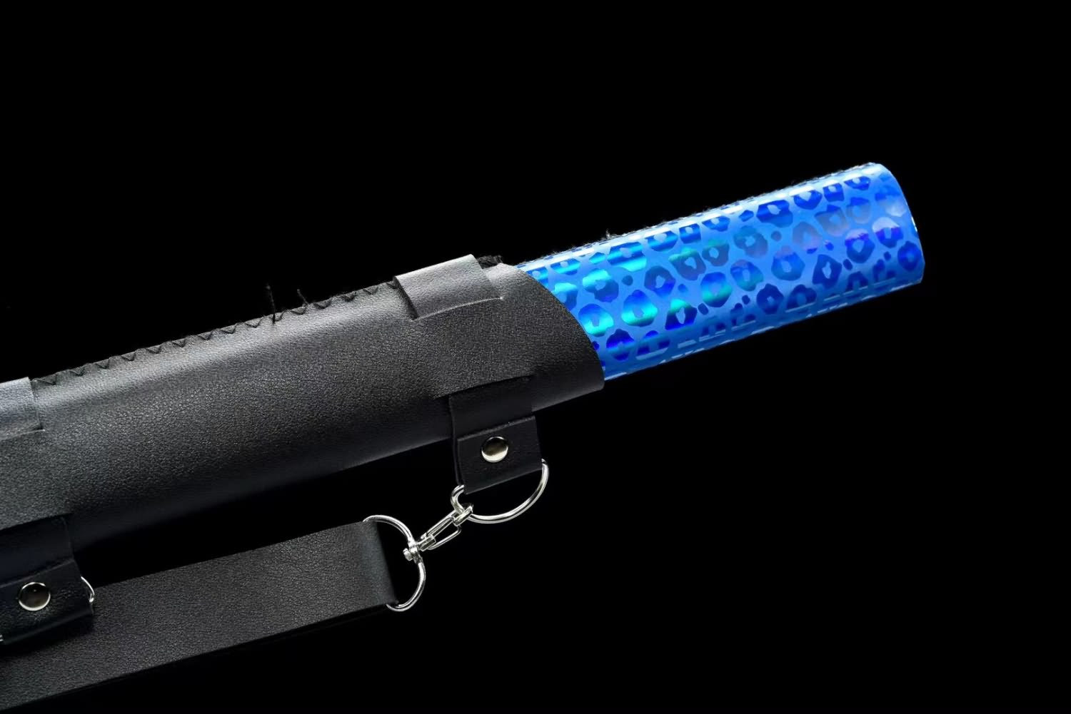 LONGSWORD Handcrafted Blue Wolf-Head Dao Swords Real with Forged ...