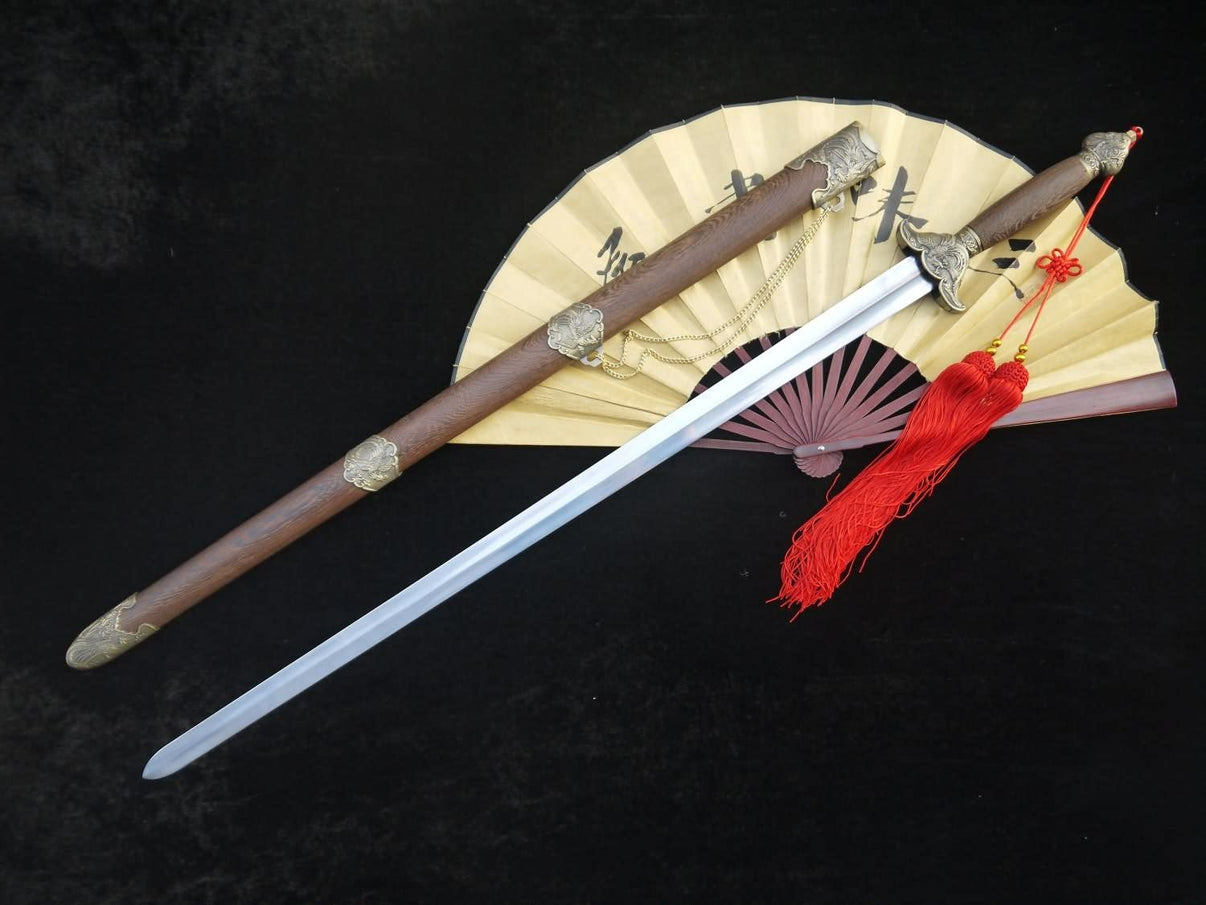 Training Sword,Tai Chi jian,Stainless Steel blade,Rosewood Scabbard ...