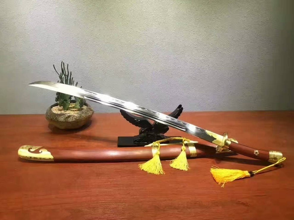 Chinese sword/Broadsword/T10 high-carbon steel blade/Brass fitted ...