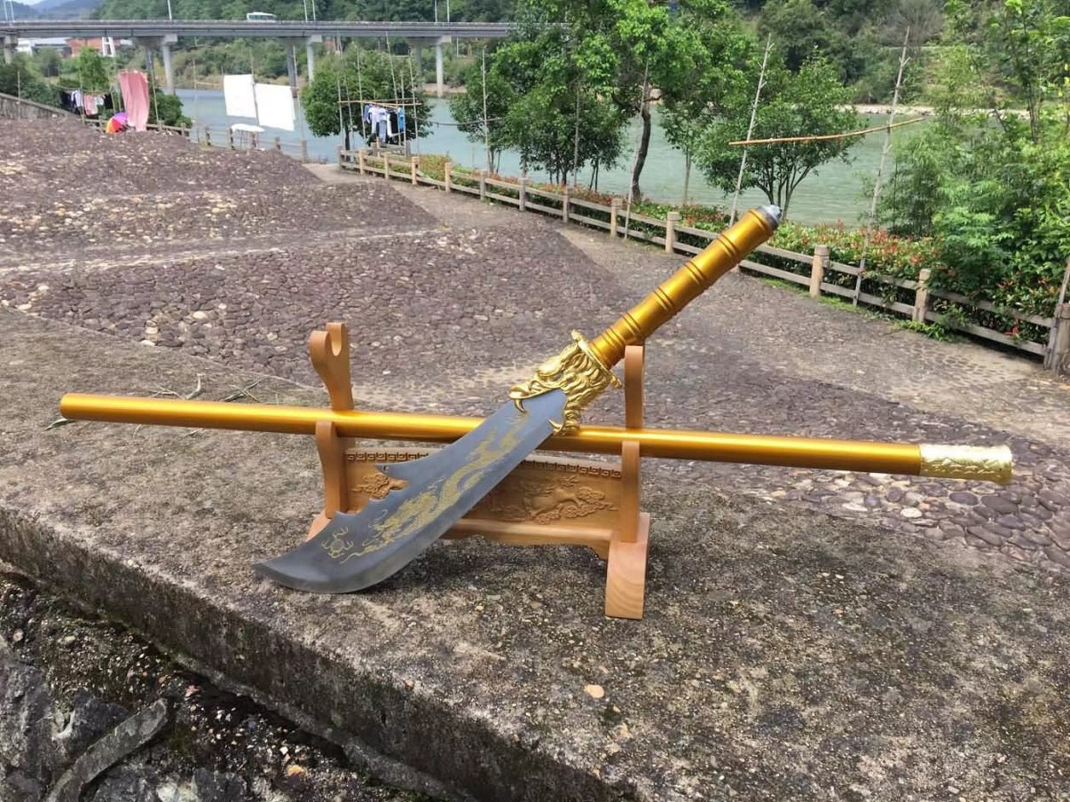 Dragon Guan Gong,Kwan Dao,War Sword,High Carbon Steel Blade,kung fu – Chinese Sword store