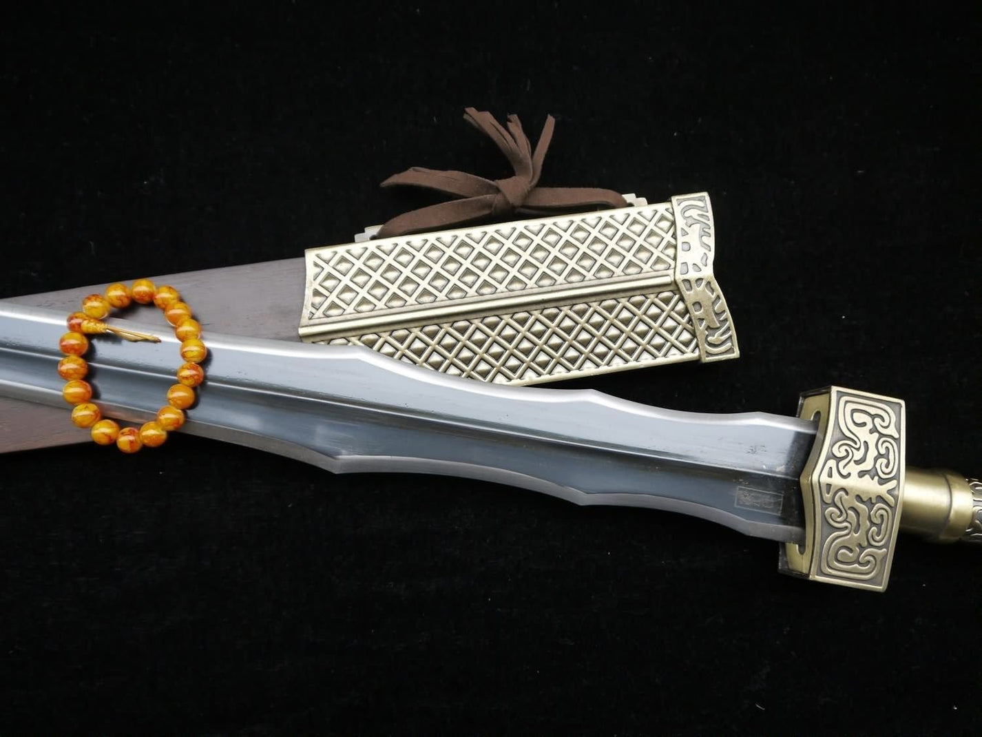 Hua Mulan jian sword,Medium carbon steel black blade,Alloy fittings ...
