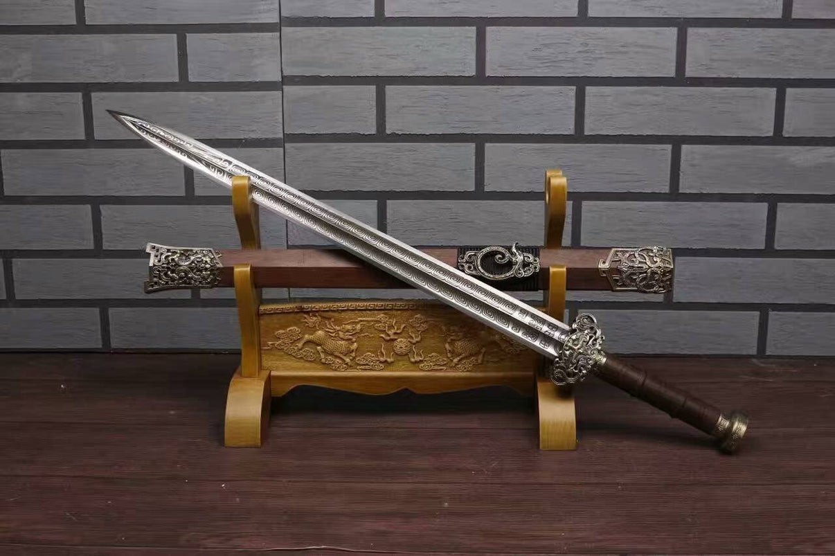 Chinese sword,High carbon steel etch blade,rosewood – Chinese Sword store