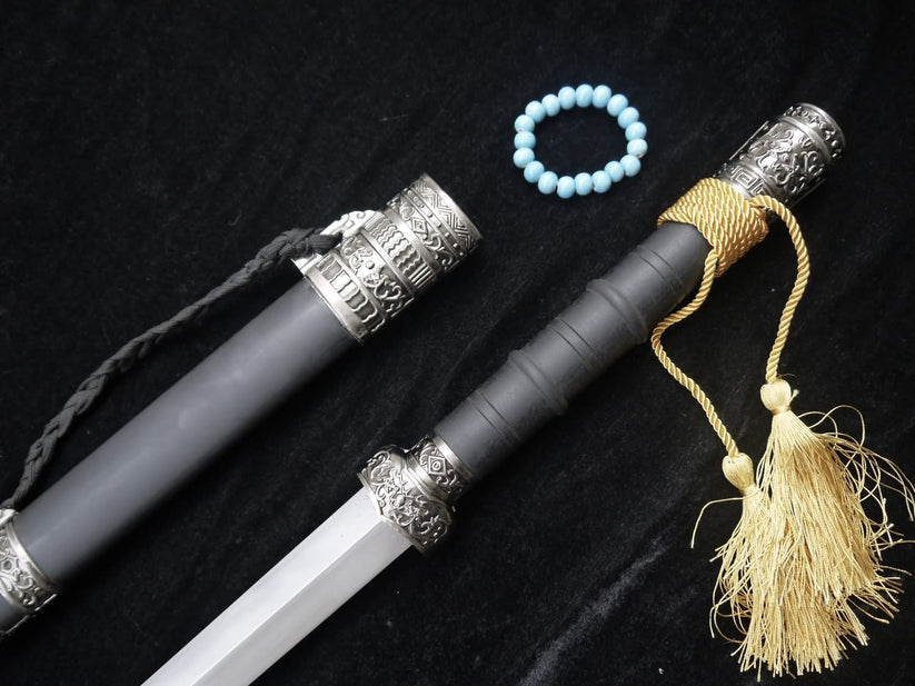 Chinese sword/Damascus steel,Black scabbard – Chinese Sword store
