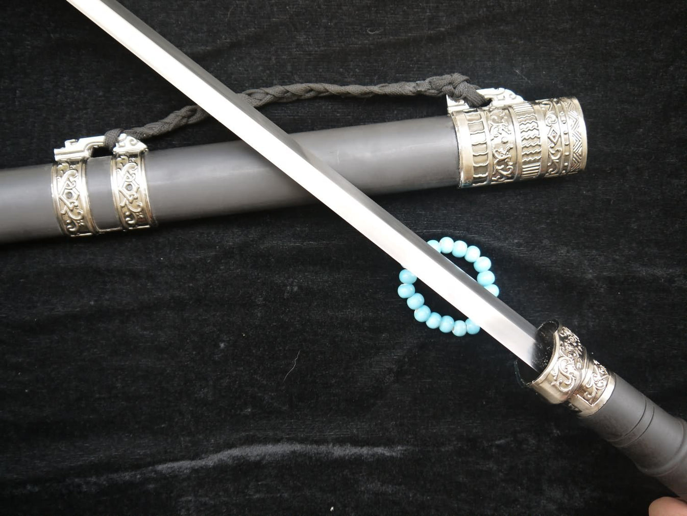 Chinese sword/Damascus steel,Black scabbard – Chinese Sword store