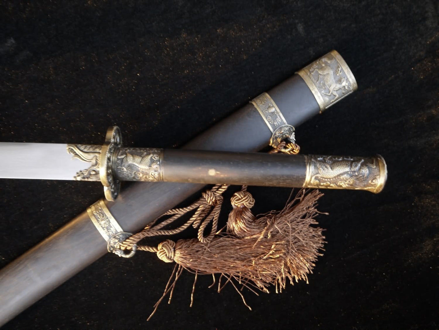 Chinese sword/Qing Dynasty broadsword/Damascus steel blade – Chinese ...